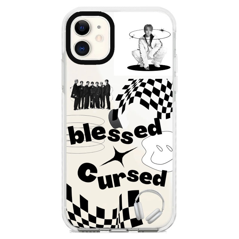 Enhypen Blessed Cursed Theme Black and White Phone Case_iPhone Clear I ...